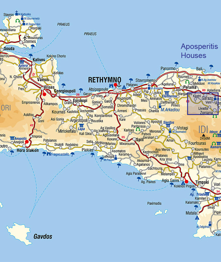 carte de réthymnon à Aposperitis Houses à Bali - TheHotel.gr